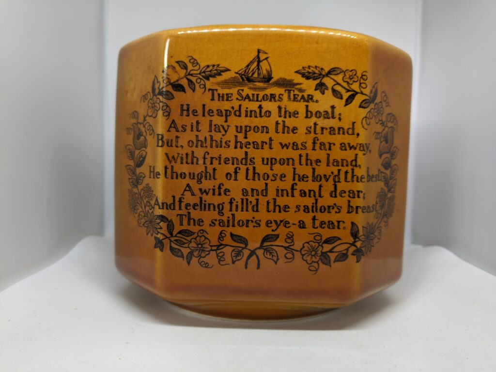 Dunhill Vintage Tobacco Jar Humidor Ceramic Spring Loaded Metal